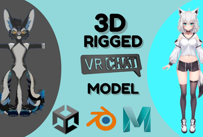 Do Uploading And Edit 3d Custom Vrchat Avatar Nsfw Furry Vr Character Vrc Model By Kingskeyw